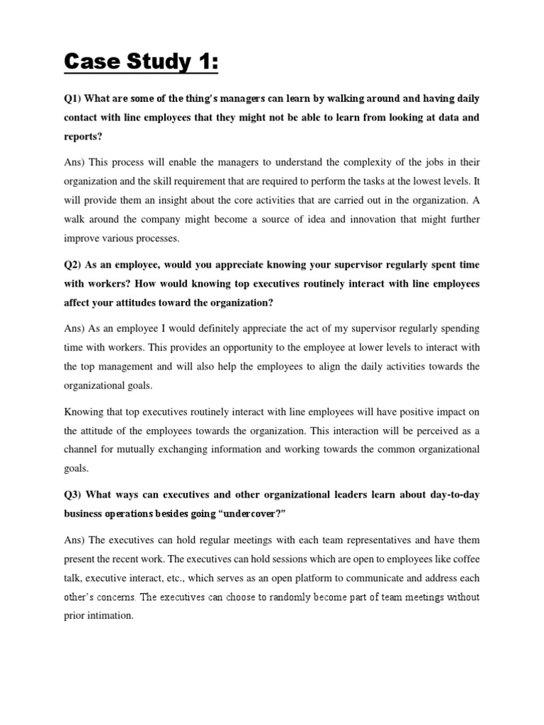 OB (Case Studies) | PDF | Decision Making | Employment