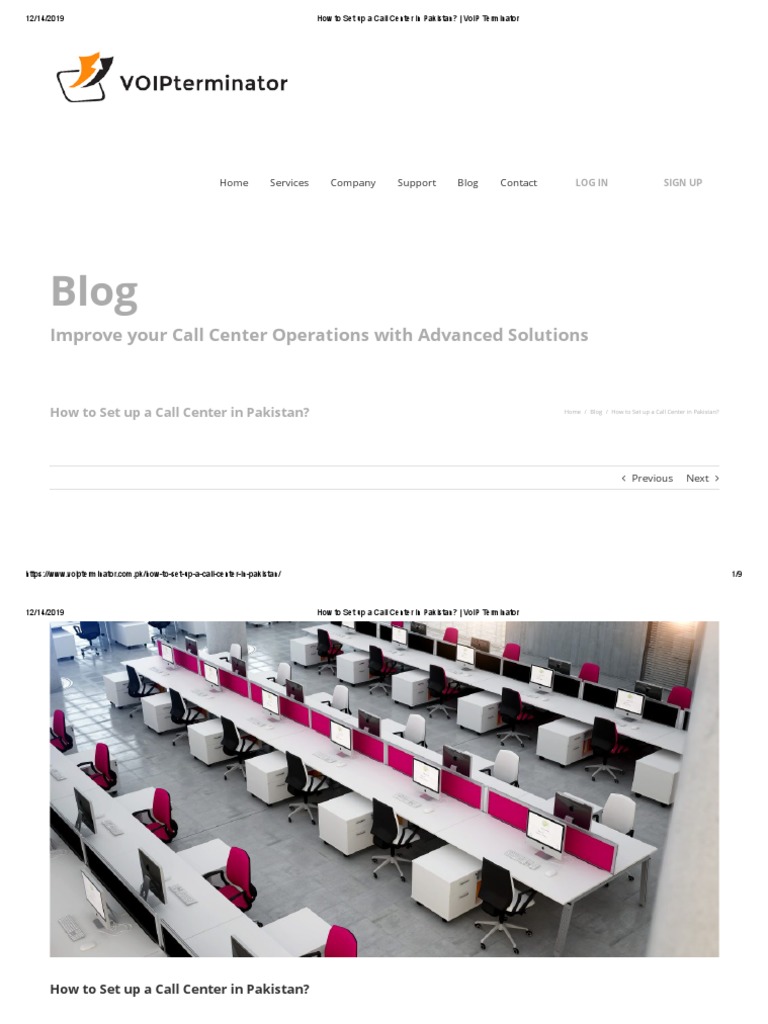 How To Set Up A Call Center in Pakistan - VoIP Terminator | PDF | Call ...