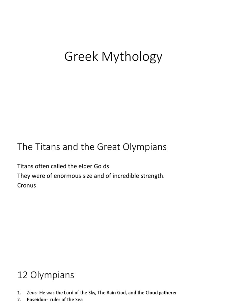 Greek Mythology | PDF