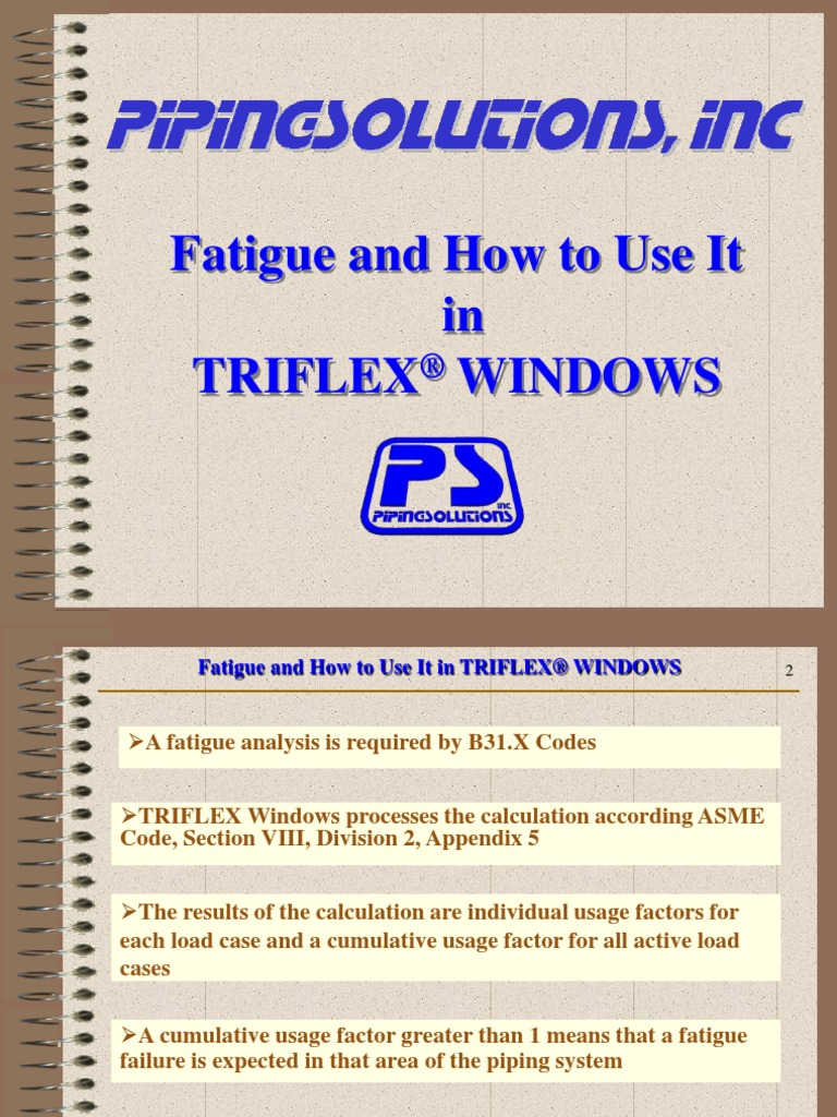Fatigue and How To Use It in TRIFLEX | PDF | Fatigue (Material) | Software