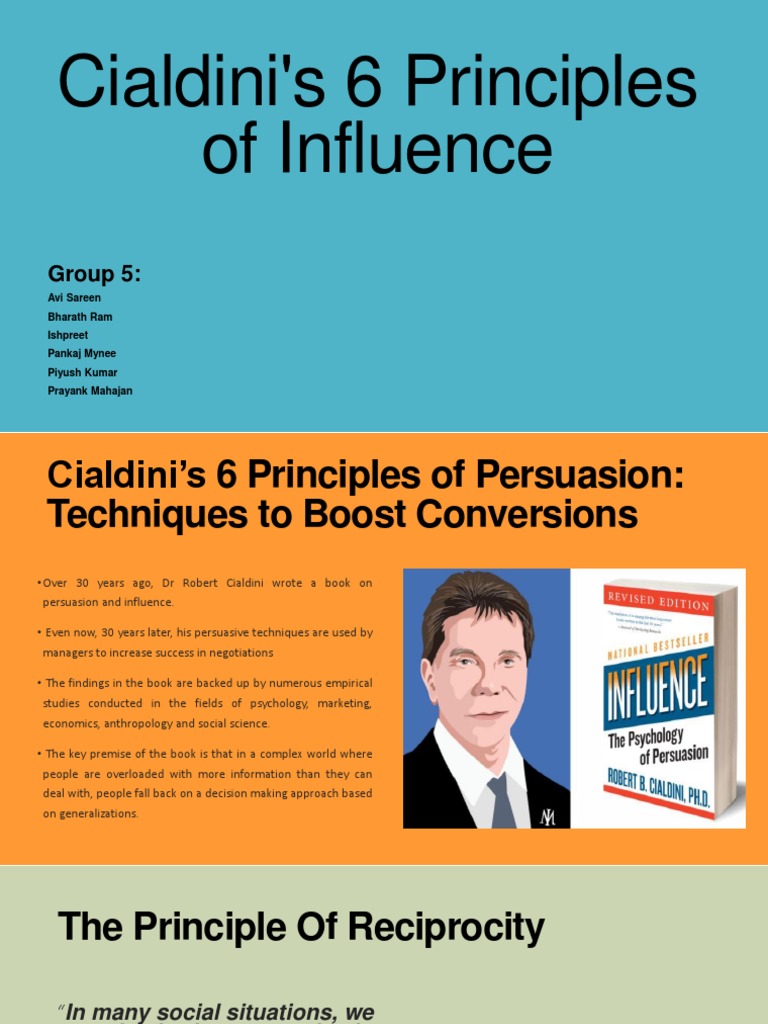 Cialdini's 6 Principles of Persuasion | PDF | Persuasion | Negotiation