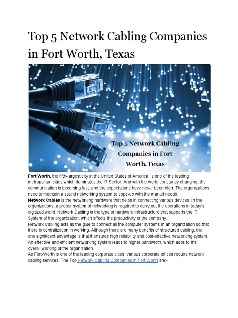 Top 5 Network Cabling Companies in Fort Worth, Texas | Download Free ...