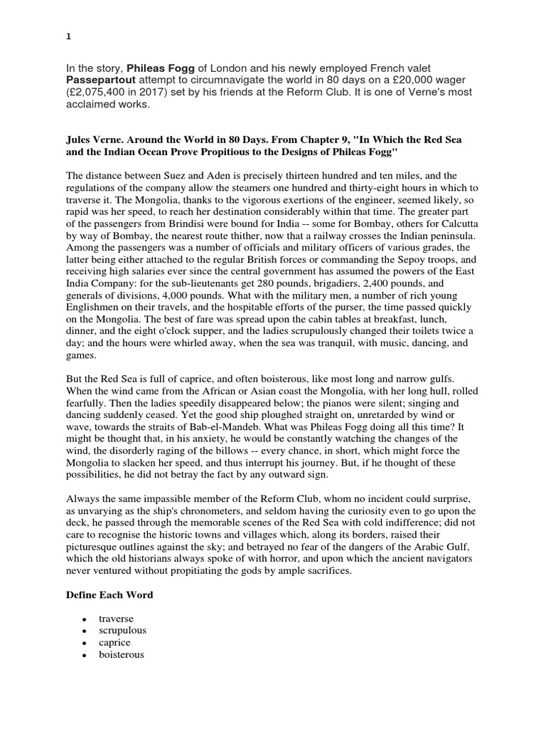 Around The World Comprehension | PDF