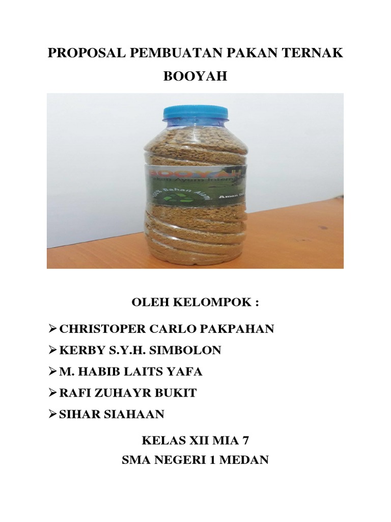 2821 - 7937 - Proposal Pembuatan Pakan Ternak Booyah | PDF