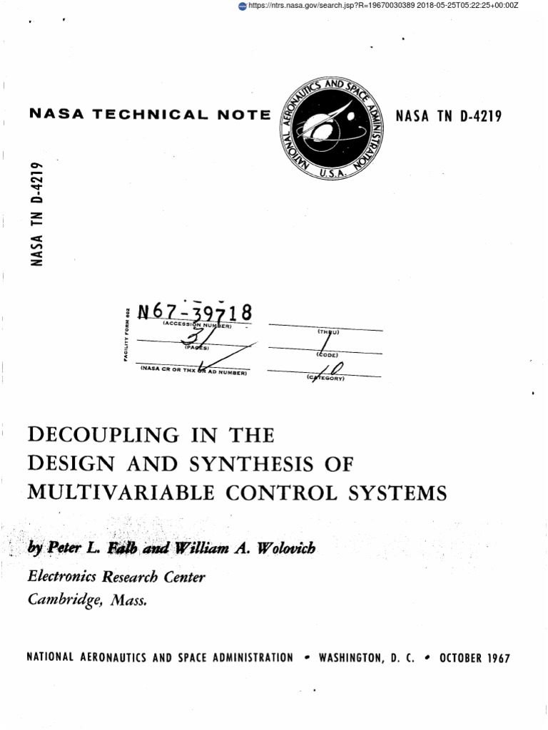 Multivariable Control Systems Decoupling | PDF | Matrix (Mathematics ...