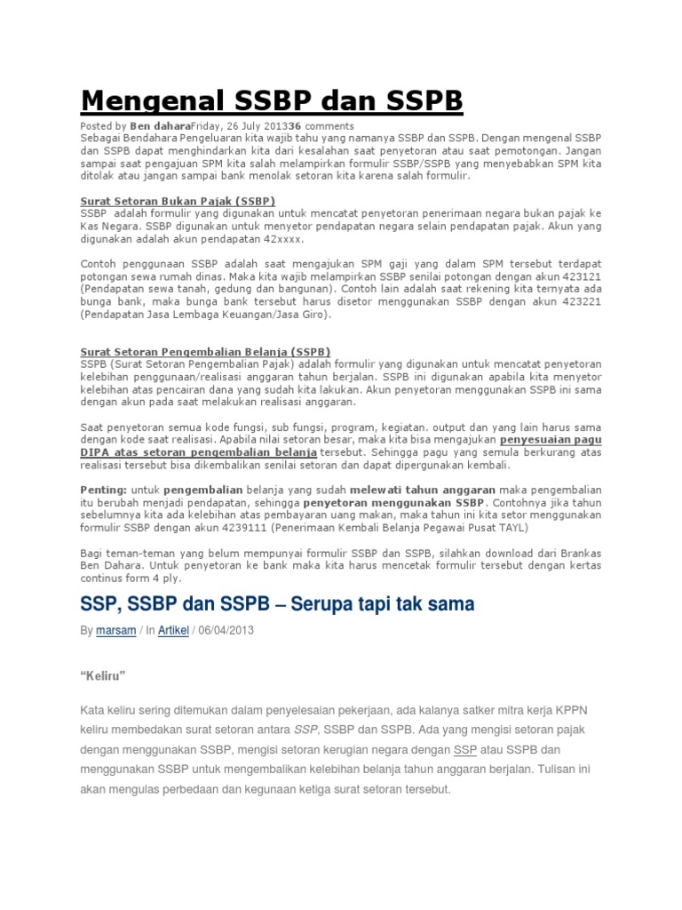 Mengenal Ssbp Dan Sspb Pdf