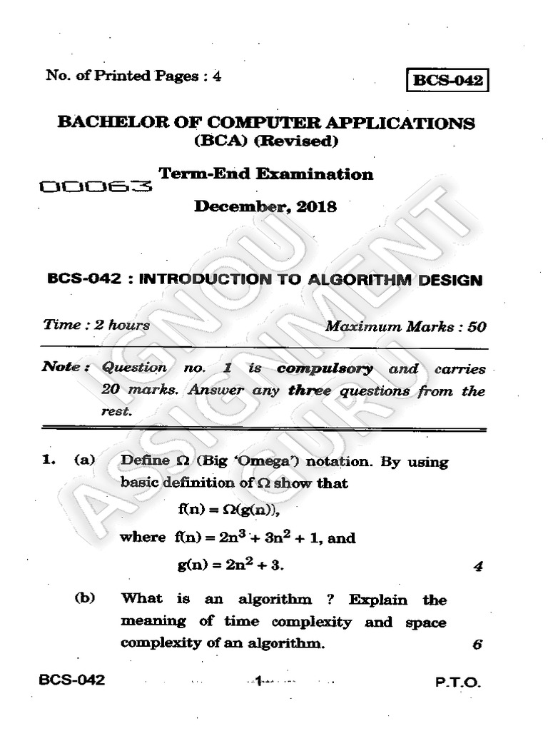 006 Bcs 042 D18 Compressed Pdf Pdf Computational Complexity Theory Time Complexity