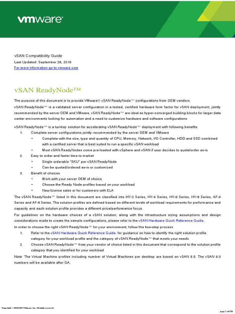 Vsan Ready Node | PDF | Solid State Drive | Network Interface Controller