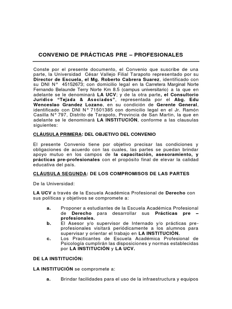 Modelo Convenio de Practicas-1 | PDF | Gobierno