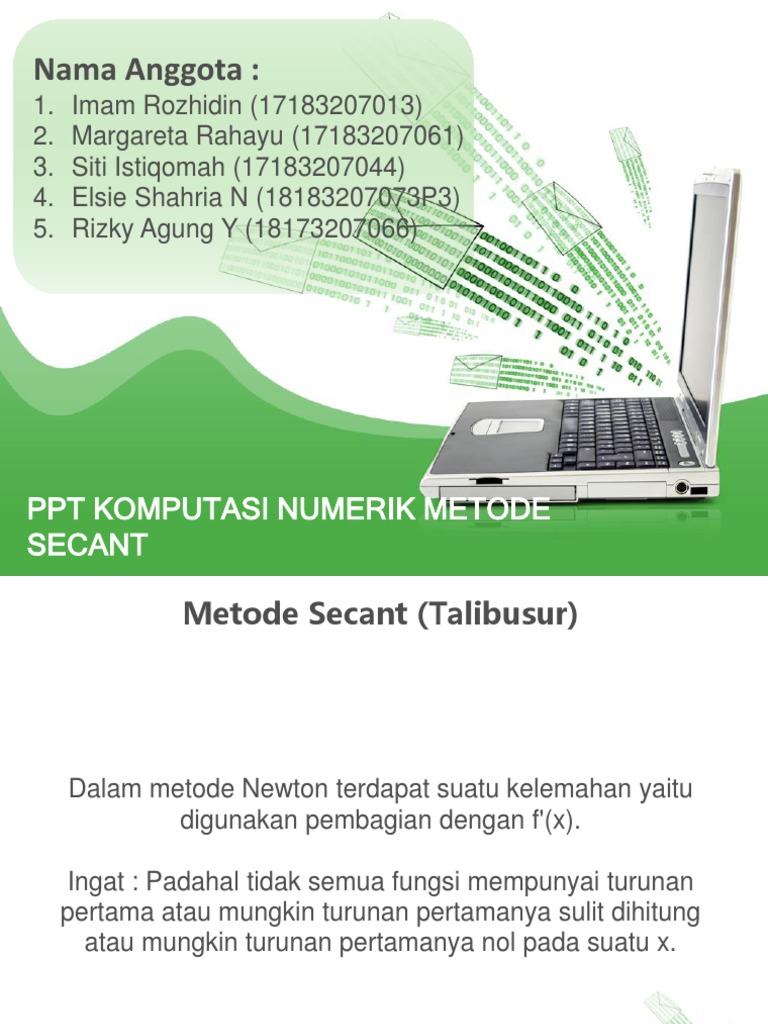 Done PPT KOMPUTASI NUMERIK | PDF