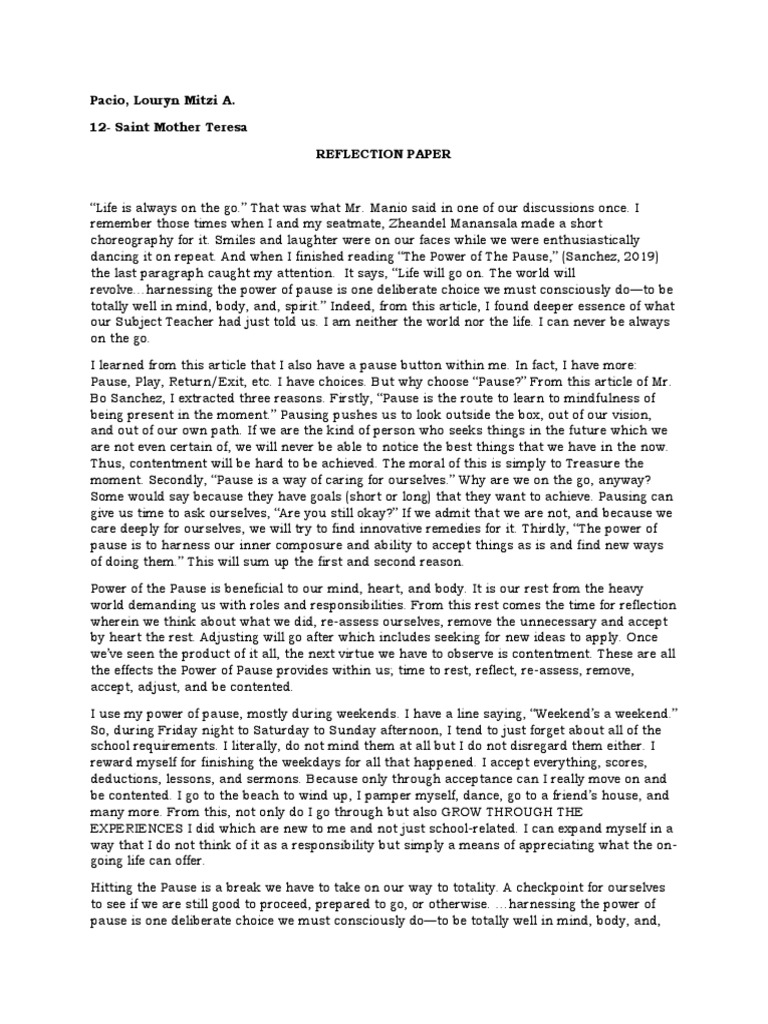 The Power of Pause | PDF | Generosity | Contentment