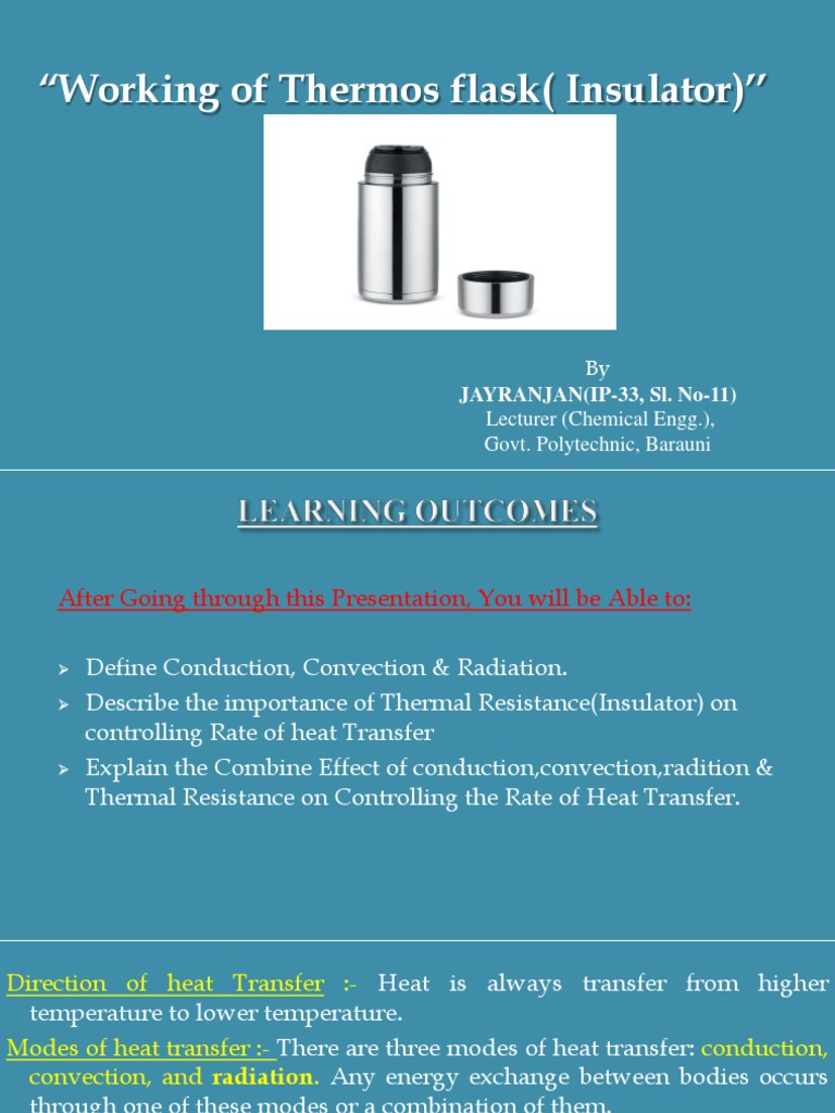 Thermoflask (Insulator) | PDF | Heat Transfer | Thermal Conduction