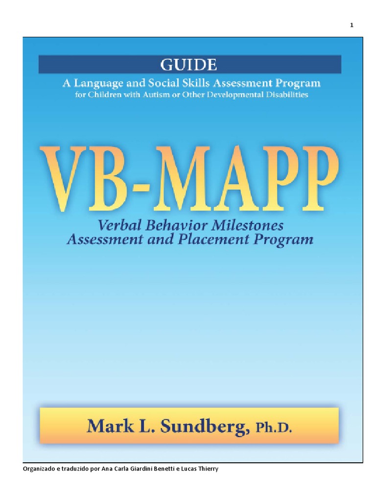 VB-MAPP Nivel 1 e 2 | PDF | Brinquedos | Comportamento