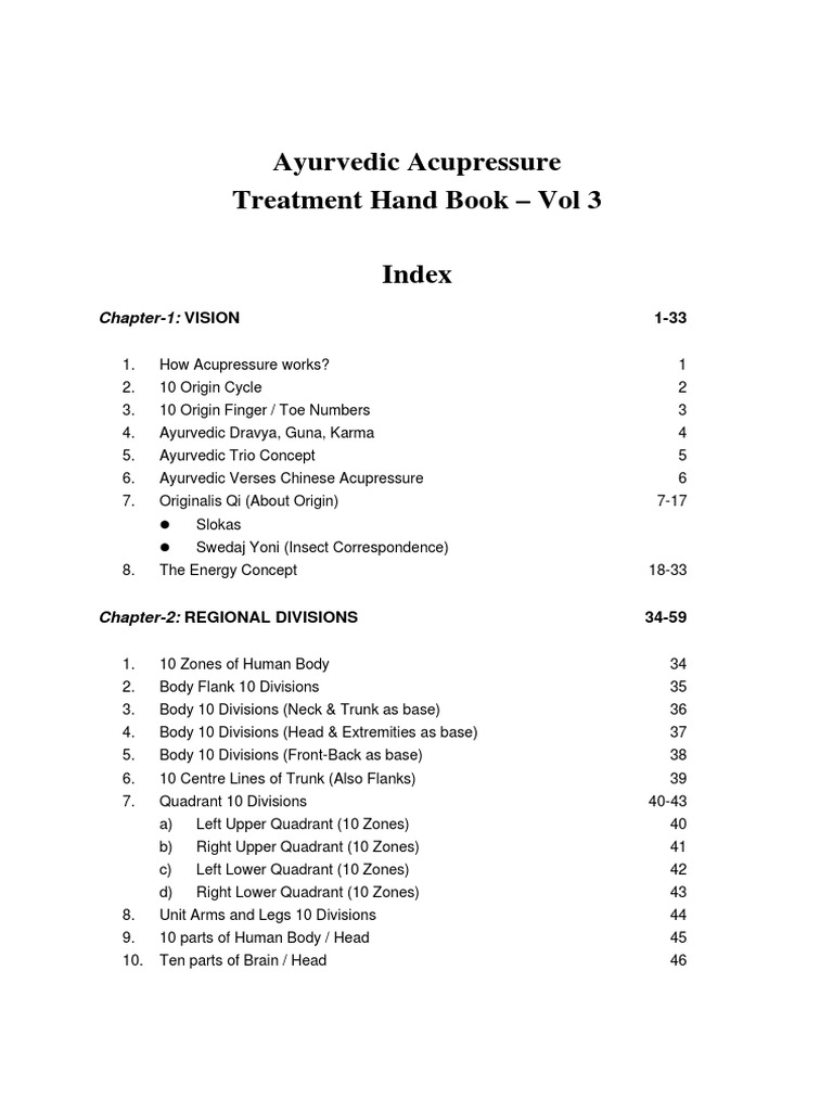 Ayurvedic Acupressure Handbook Vol 3 | PDF | Spinal Cord | Human Brain