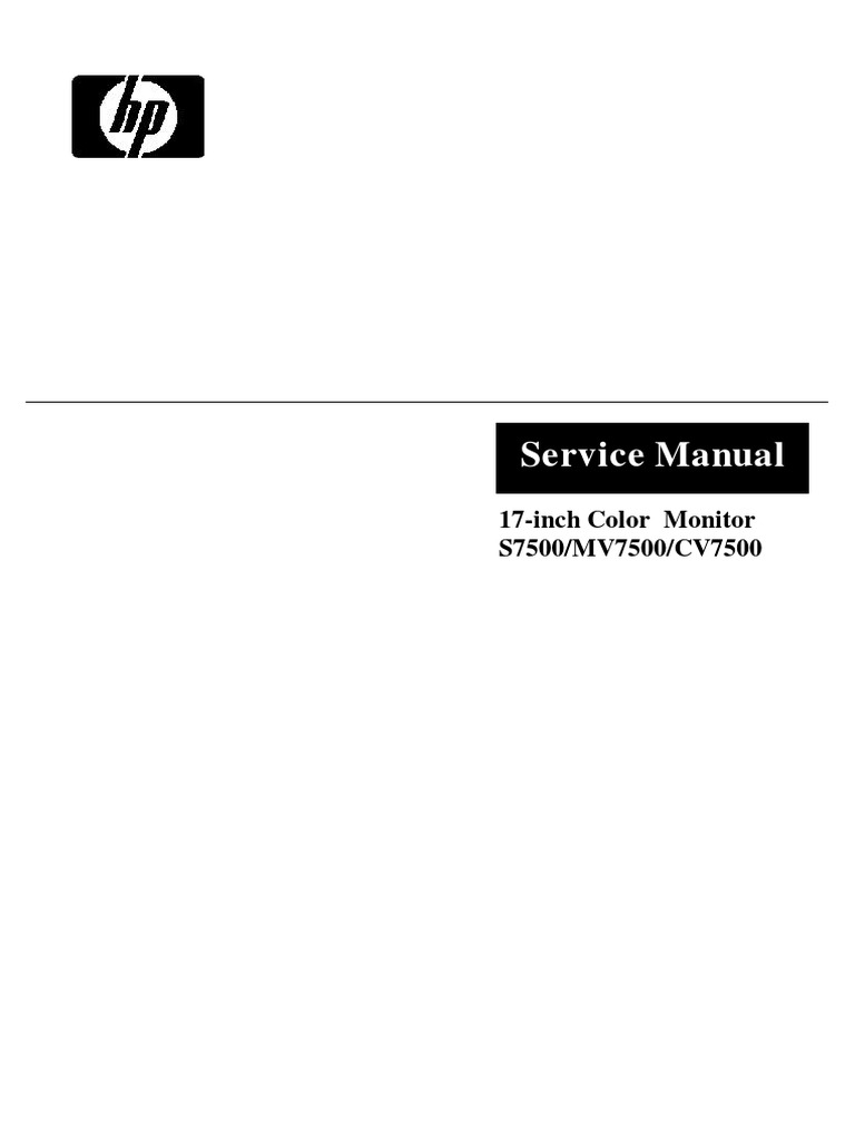 7500 e HP Monitor | PDF | Power Supply | Resistor