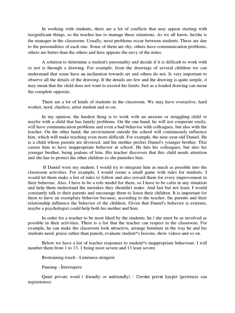Trouble in The Classroom | PDF | Classroom | Teachers