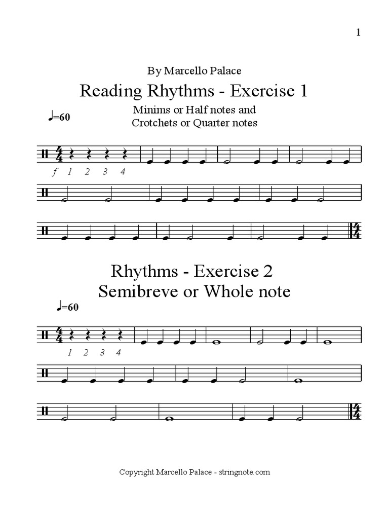 Practice Music Rhythms | PDF | Poetics | Musical Forms