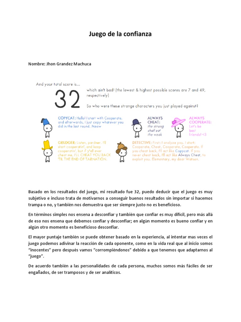 Juego De La Confianza Pdf