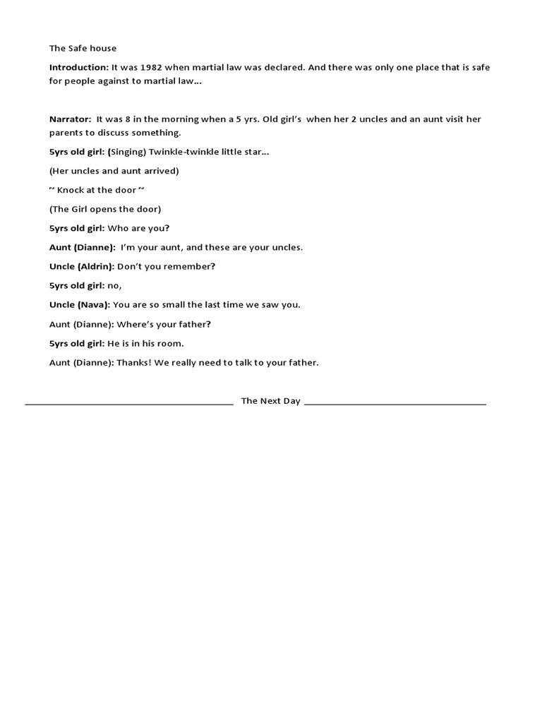 The Safe House (Script) | PDF