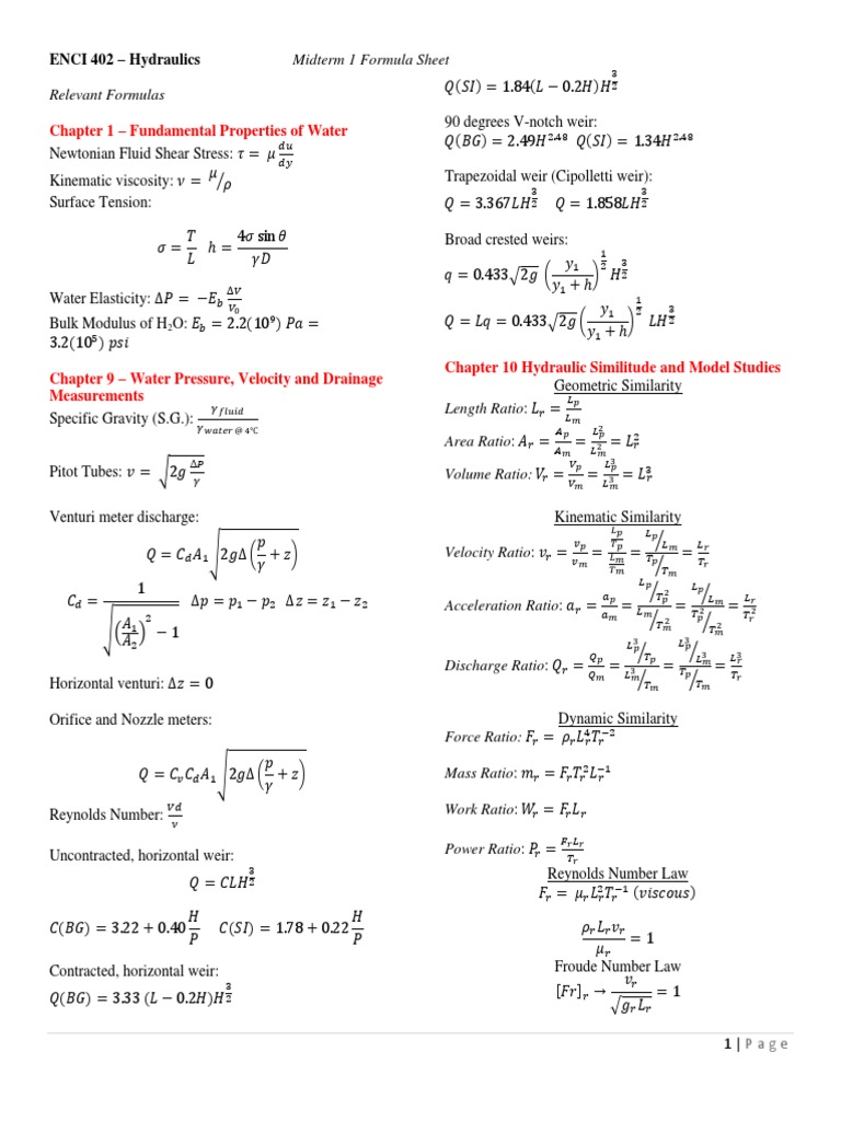 MT1 Formula Sheet | PDF | Materials Science | Statistical Mechanics