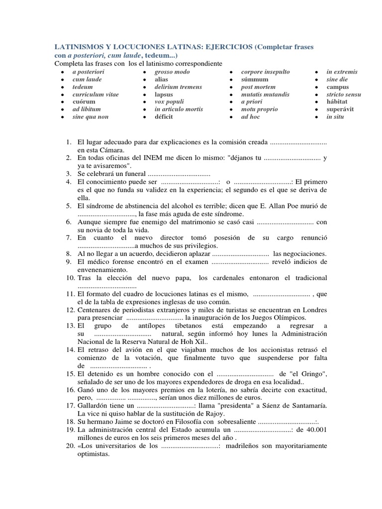 Latinismos | PDF | Libros para adolescentes