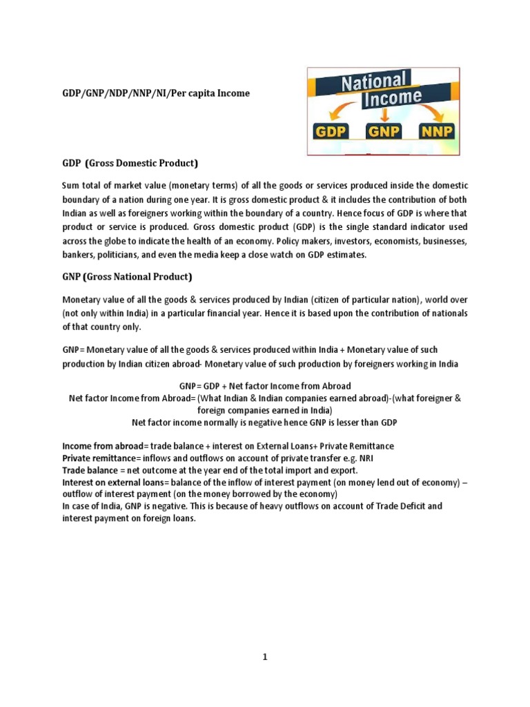 Economy For Engineers-GDP, GNP, NDP, NNP (ESE Prelims Paper-I) | PDF | Gross Domestic Product ...