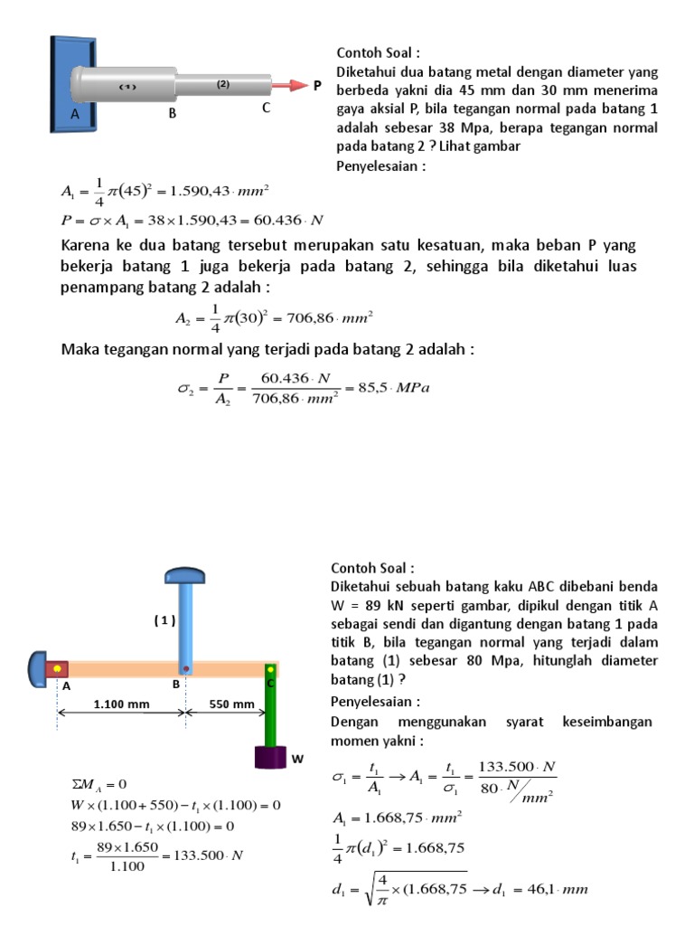 Contoh Soal Mekanika Bahan | PDF