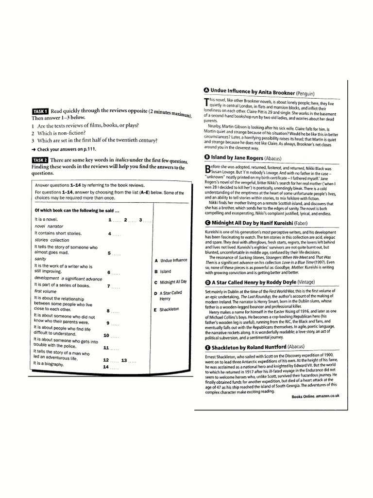 CAE Study Pack - Reading | PDF