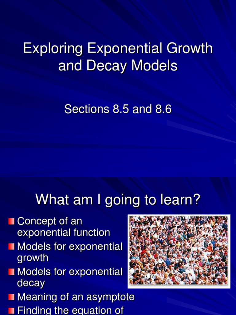 Exponential Growth and Decay Models | PDF | Exponential Function ...
