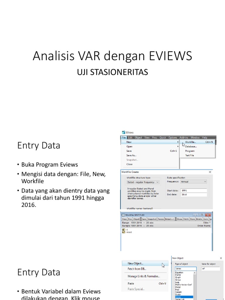 Analisis VAR Dengan EVIEWS | PDF | Karier & Perkembangan | Sains ...