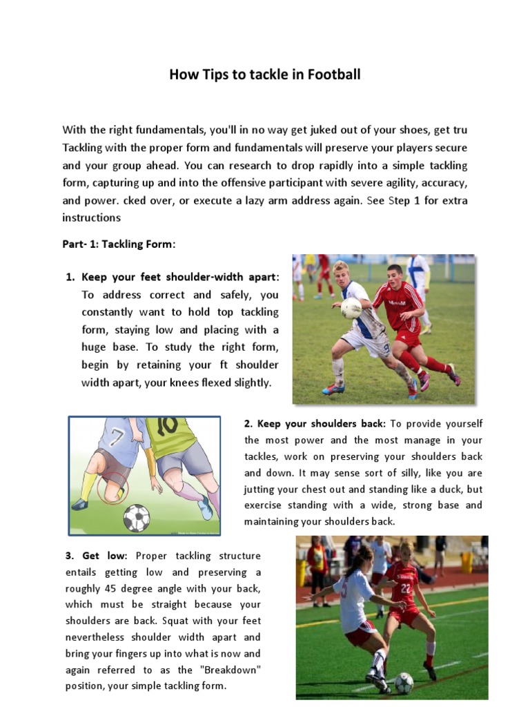 How Tips To Tackle in Football | PDF | Ball Games | Sports