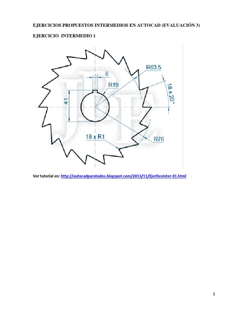 Ejercicios Intermedios AutoCAD | PDF