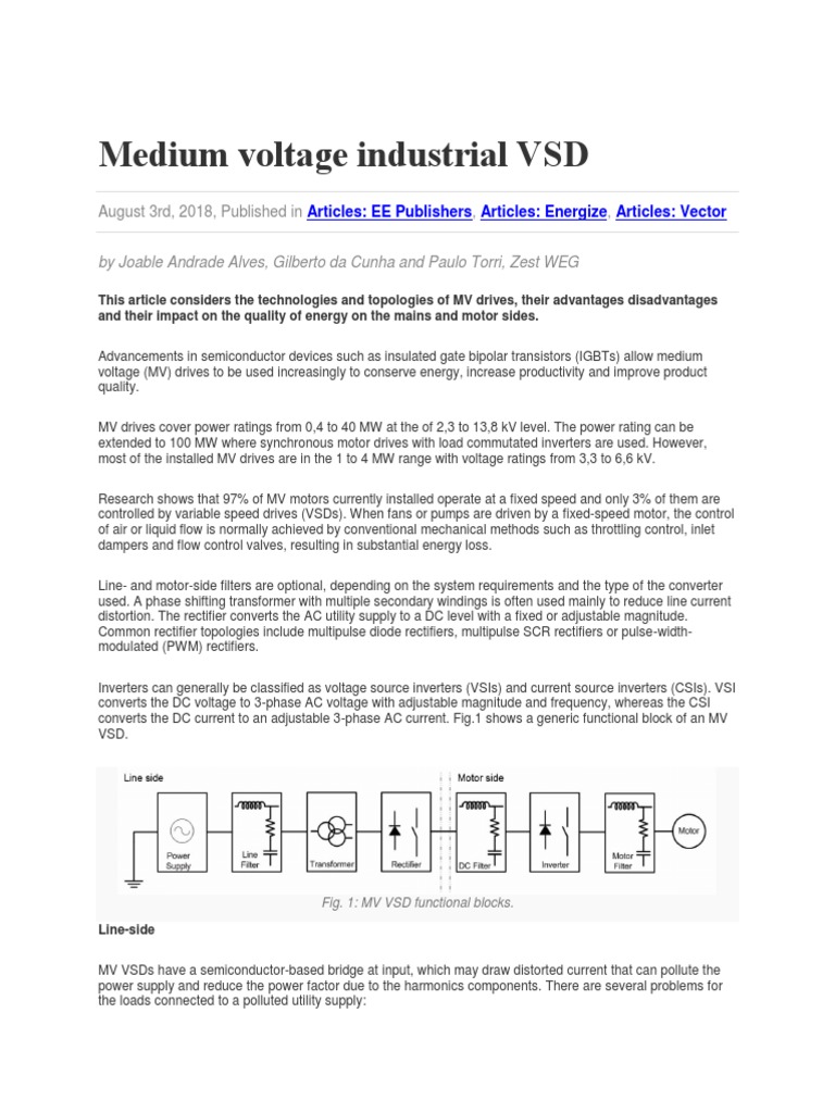 Medium Voltage Industrial VSD | PDF | Power Inverter | Rectifier
