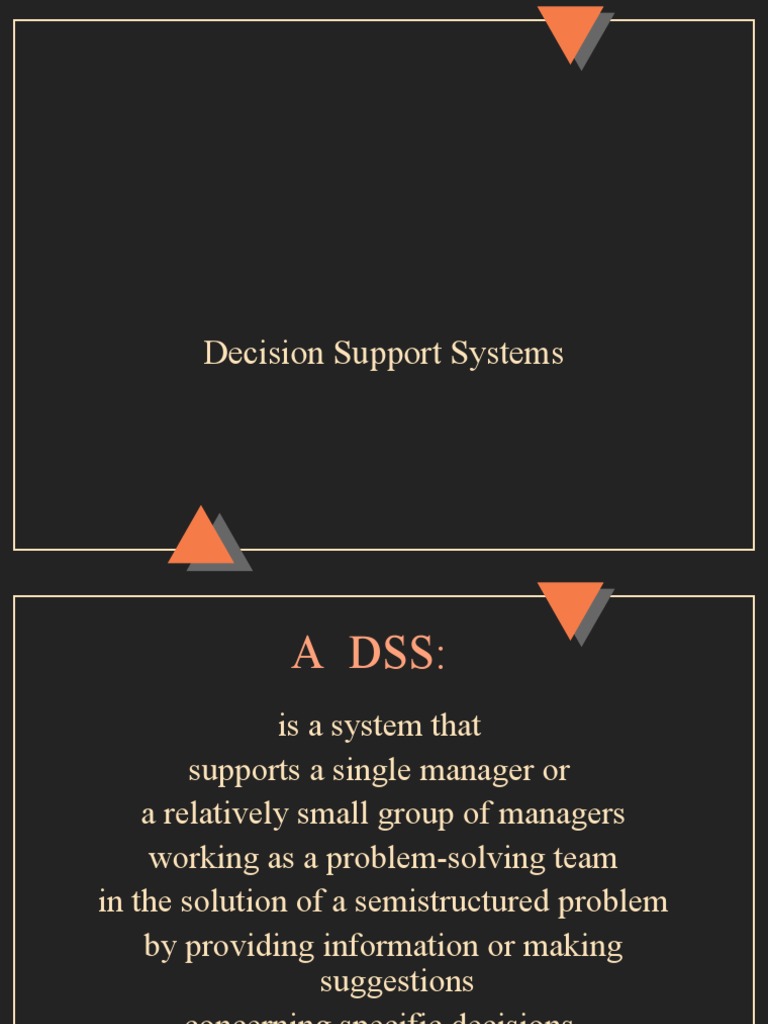 Decision Support Systems | PDF | System | Databases