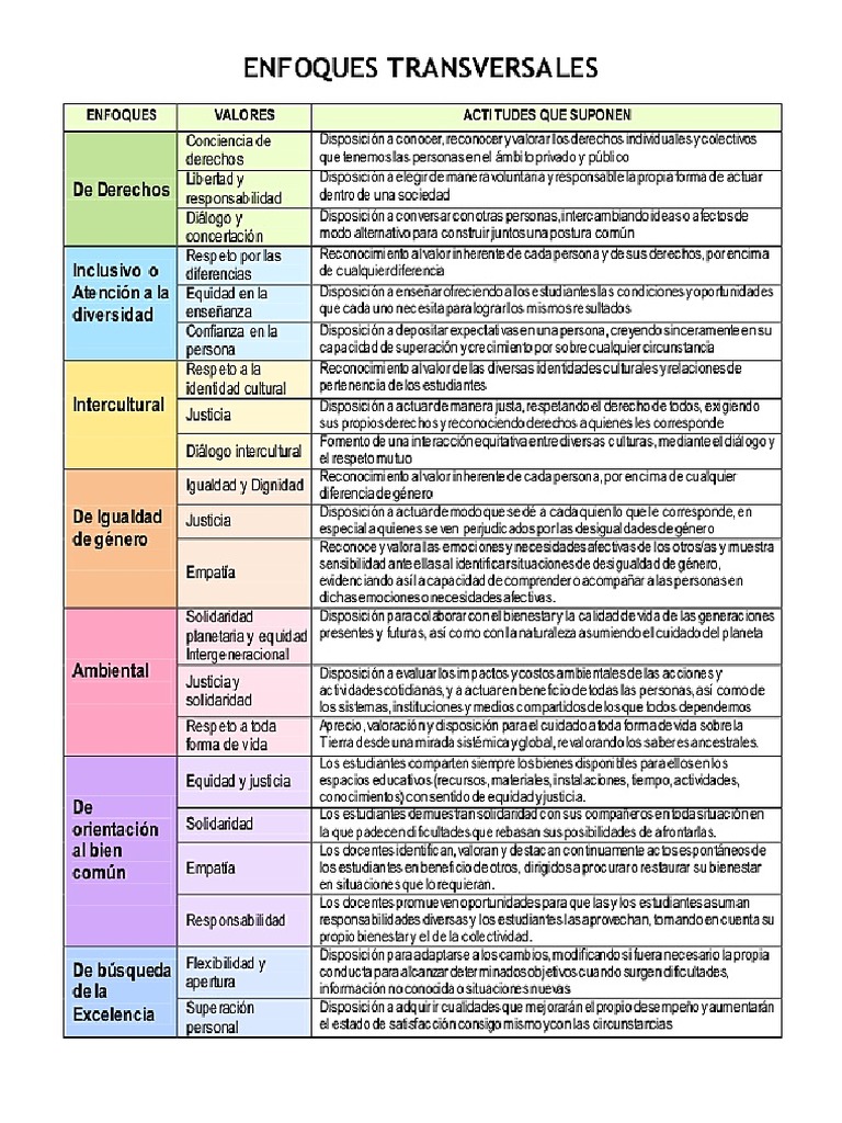 Enfoques Transversales | PDF