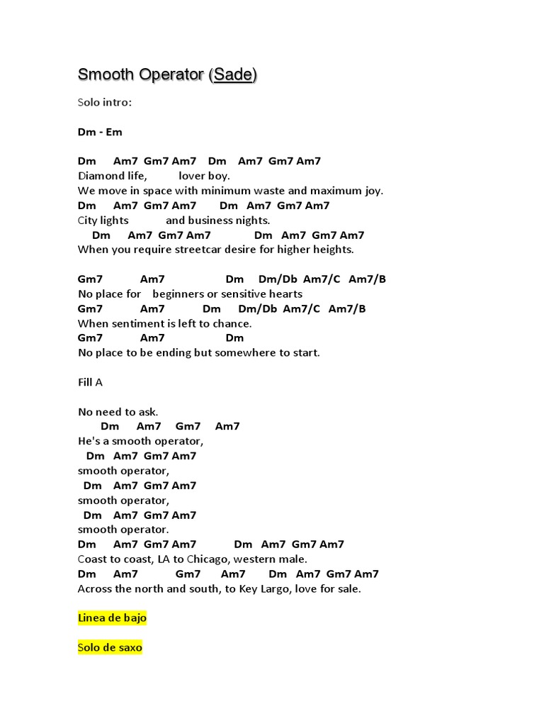 Smooth Operator | PDF