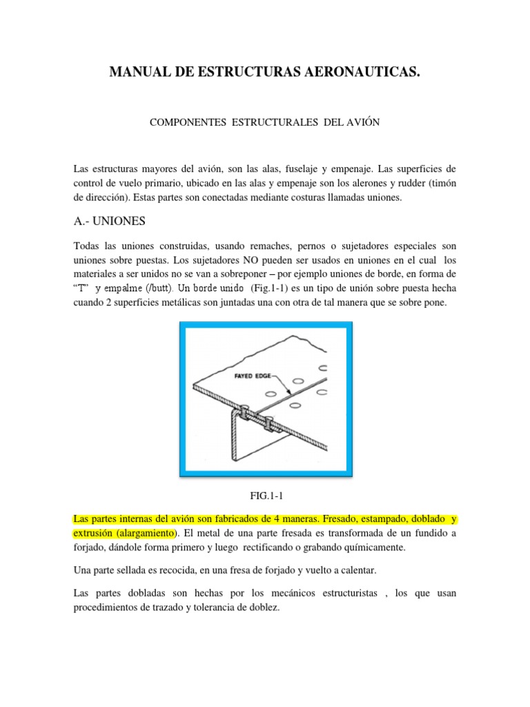Estructuras Aeronáuticas del Avión | PDF | Avión | Spar (Aeronáutica)