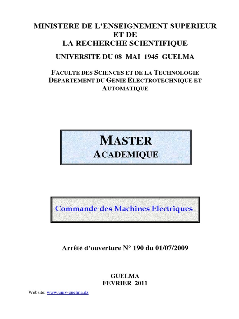 Formation Machines Electriques Cours 5 PDF | PDF | Automation | Électricité