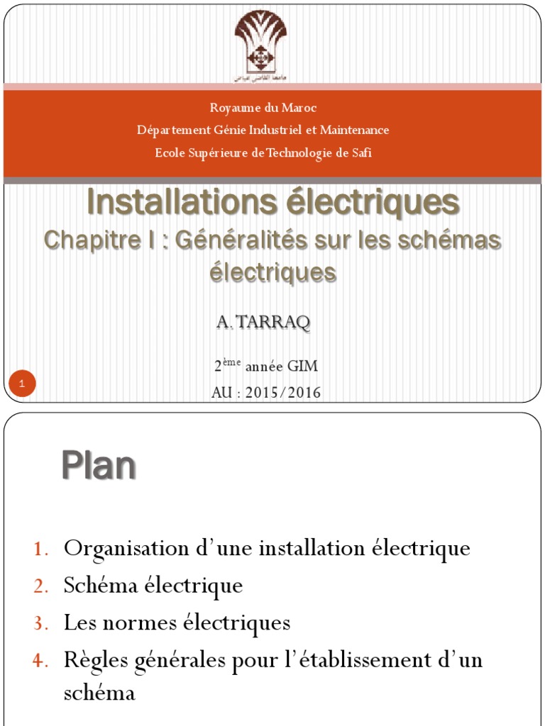 Généralités sur les schémas électriques | PDF | Interrupteur | Composants électriques