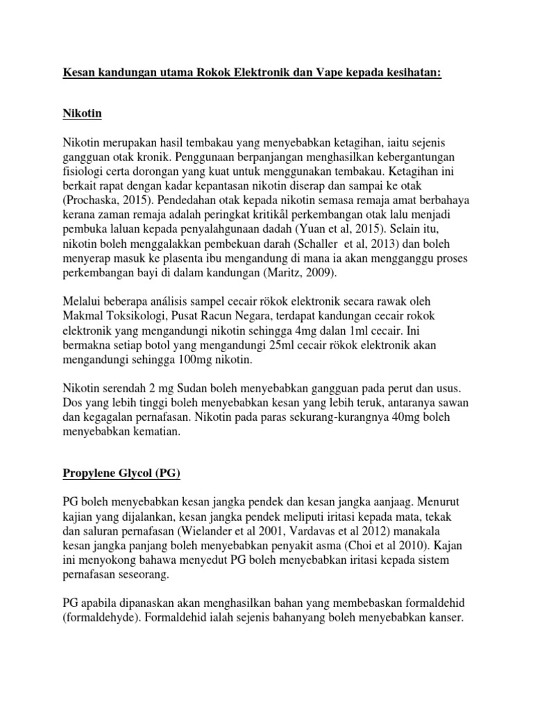 Kesan Buruk Vape | PDF