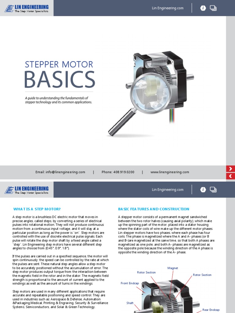 Stepper Motor Basics Pdf Electric Motor Magnetic Devices