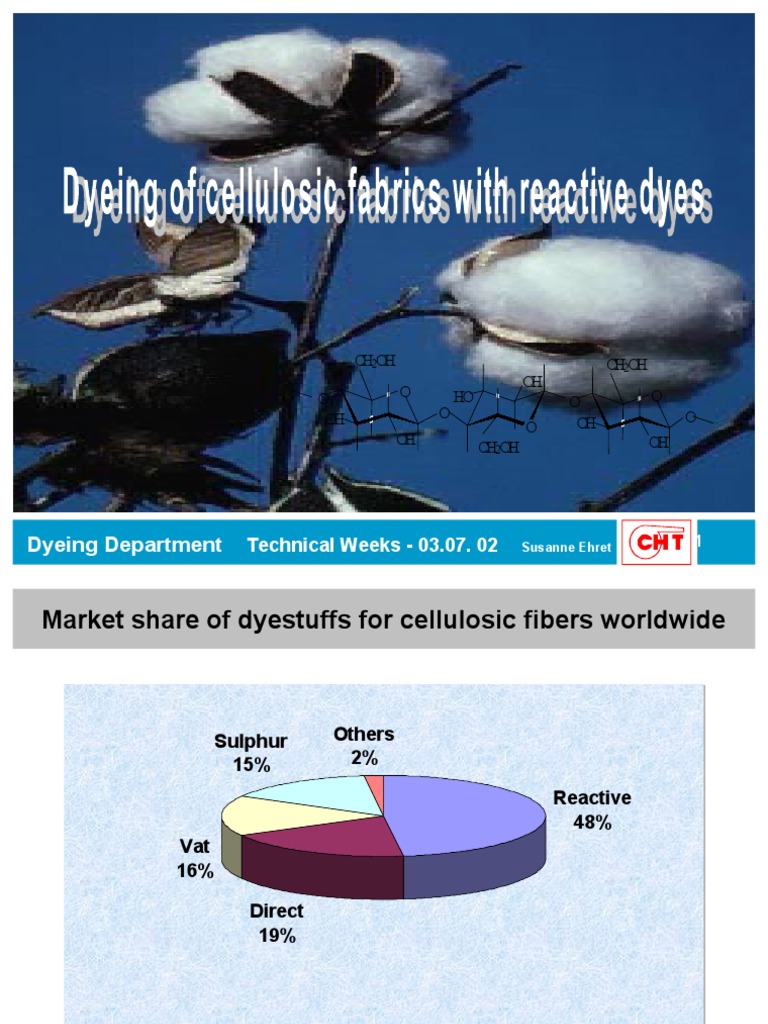 Dyeing of Cellulosic Fabrics With Reactive Dyes | PDF | Textiles | Dye