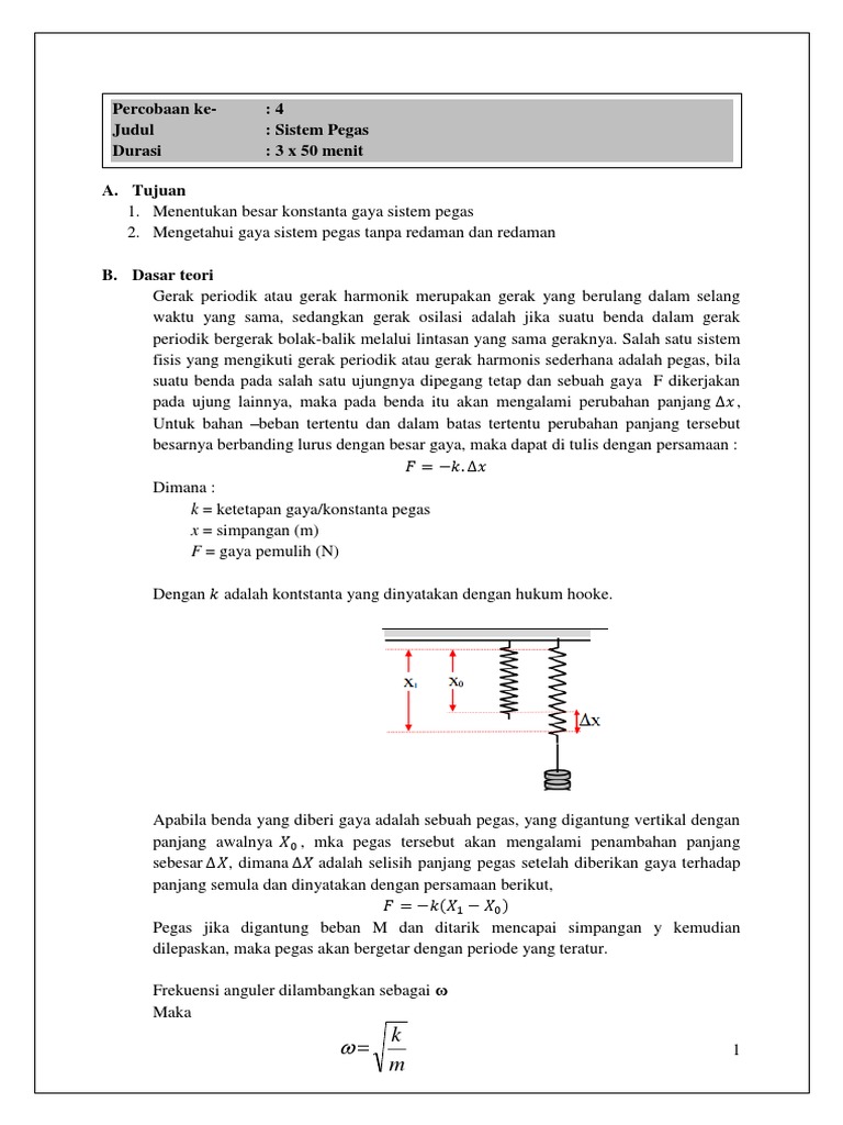 Praktikum 4 Sistem Pegas | PDF