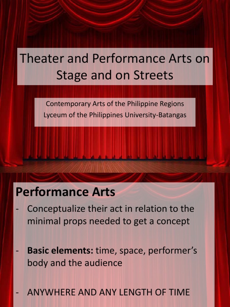 Theater and Performance Arts On Stage and On | PDF | Performance Art ...