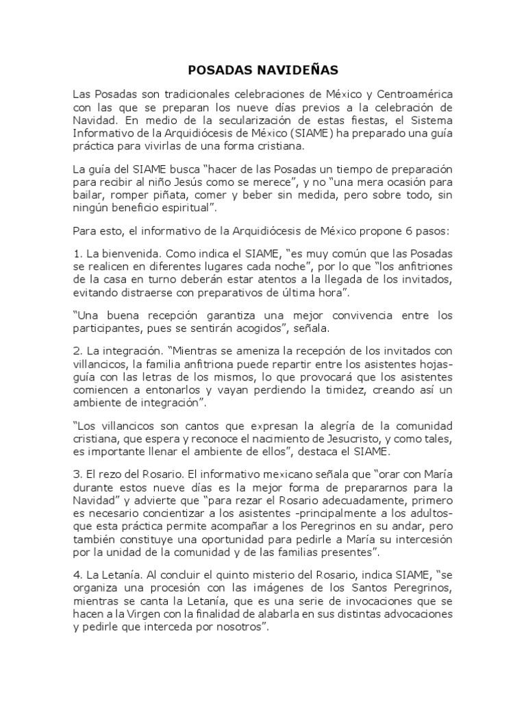 Guía de Posadas Navideñas Cristianas | PDF | Villancicos | Navidad
