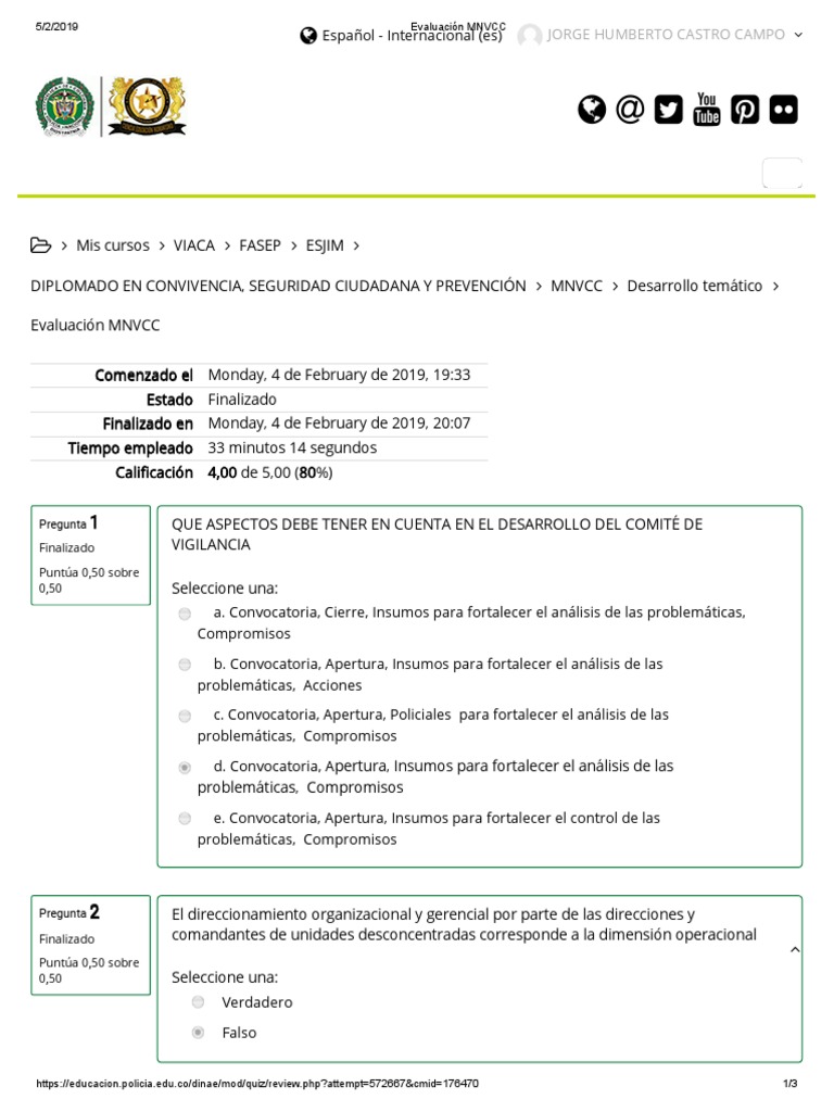 Evaluación MNVCC | PDF | Gobierno | Violencia