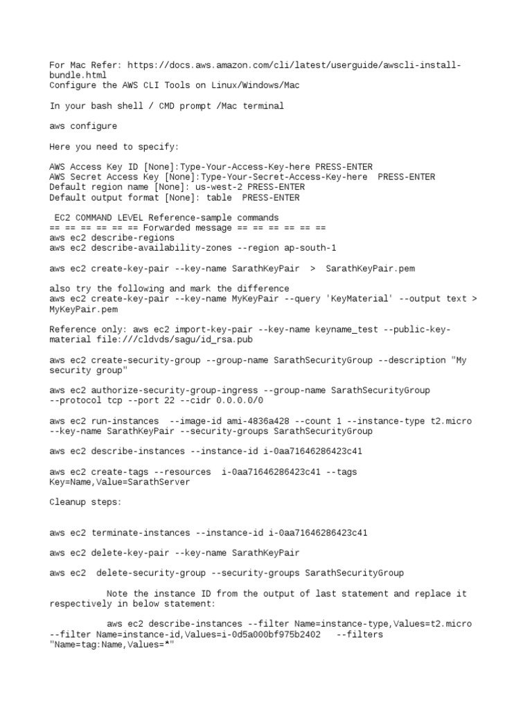 Aws | PDF | Command Line Interface | Computer Networking