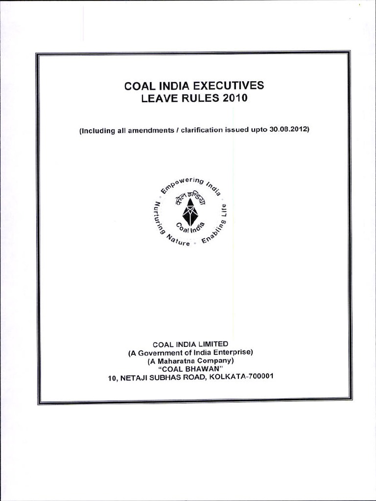 CIL Leave Rules PDF | PDF
