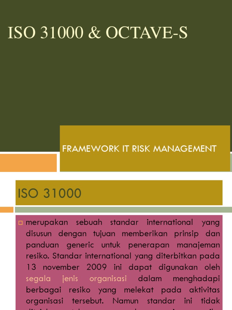 Framework ISO 31000 Dan OCTAVE-s | PDF