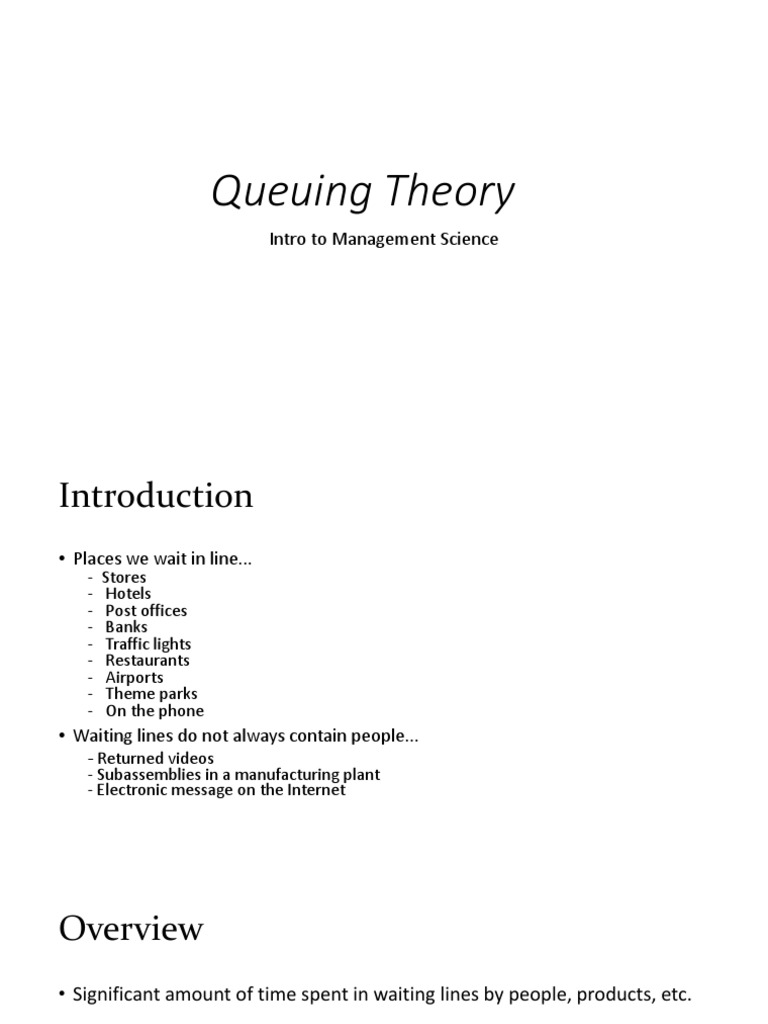 Understanding Queuing Theory Basics | PDF | Applied Mathematics | Teaching Mathematics